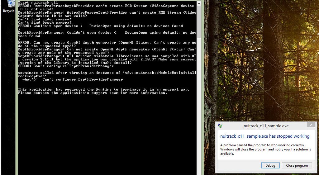 [Resolved] Nuitrack (2018-06-08) version mismatch with Intel RealSense ...