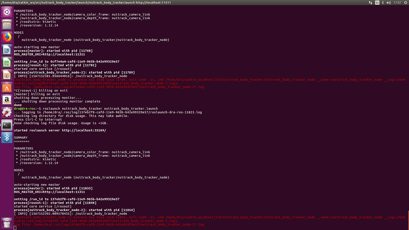 Nuitrack_body_tracker process has died - Reporting Software Issues - Nuitrack