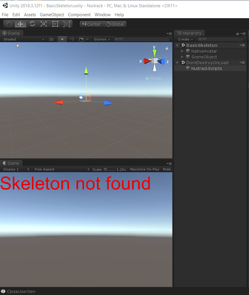 How to deal with the problem the realsense D435 camera can't work in unity - Unity3D - Nuitrack