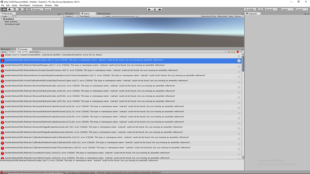 Unity Example Not Working - Unity3D - Nuitrack